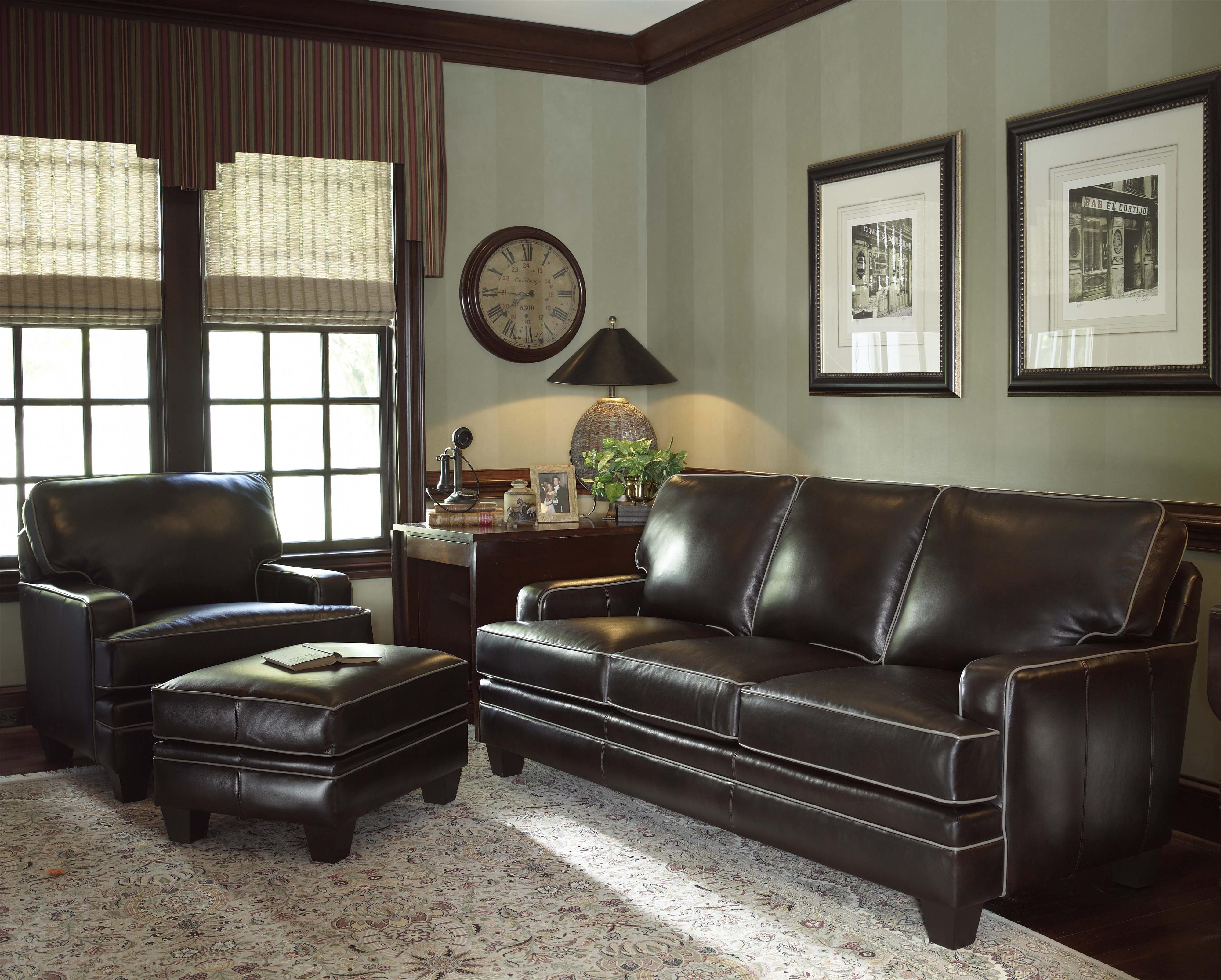 Smith Brothers Build Your Own 5000 Series Customizable Sofa with Track Arms Tapered Legs and Semi Attached Back Sprintz Furniture Uph Stationary Sofas